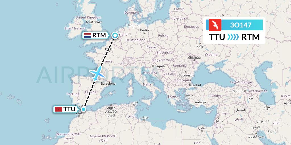 3O147 Flight Status Air Arabia Maroc: Tetuan to Rotterdam (MAC147)