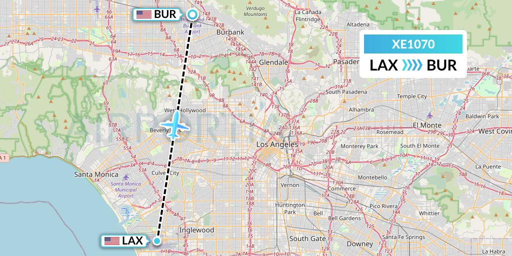 XE1070 Flight Status Jsx: Los Angeles to Burbank (JSX1070)