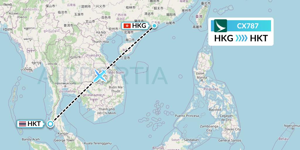 CX787 Flight Status Cathay Pacific: Hong Kong to Phuket (CPA787)