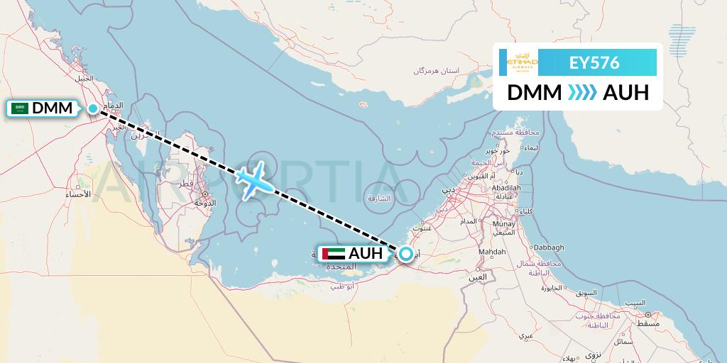 EY576 Flight Status Etihad Airways: Dammam to Abu Dhabi (ETD576)