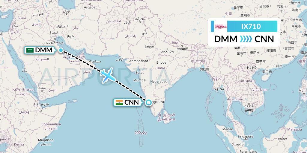 IX710 Flight Status Air India Express: Dammam to Mattannur (AXB710)