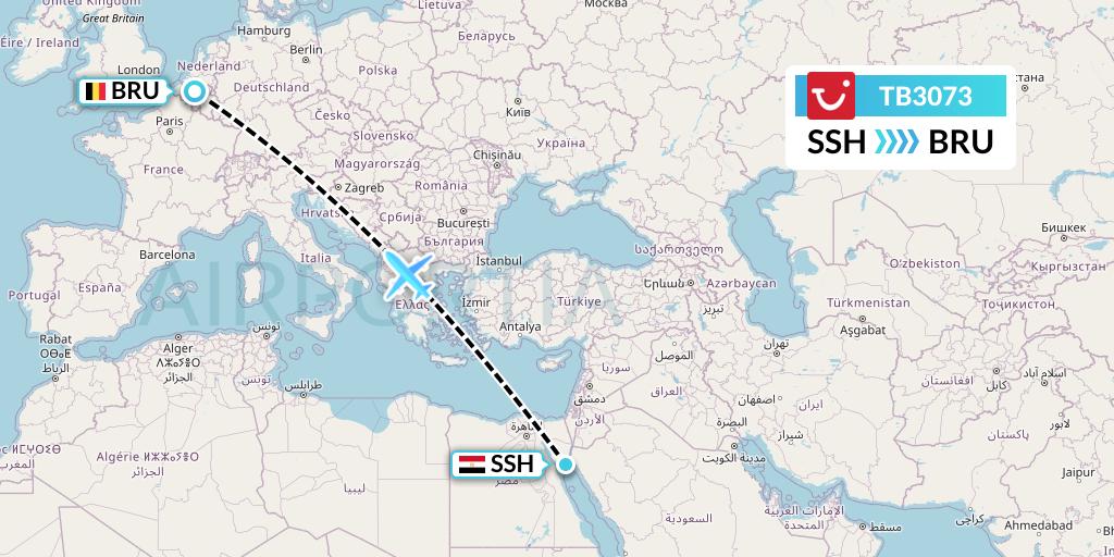TB3073 Flight Status TUI fly Belgium: Sharm el-Sheikh to Brussels (JAF3073)