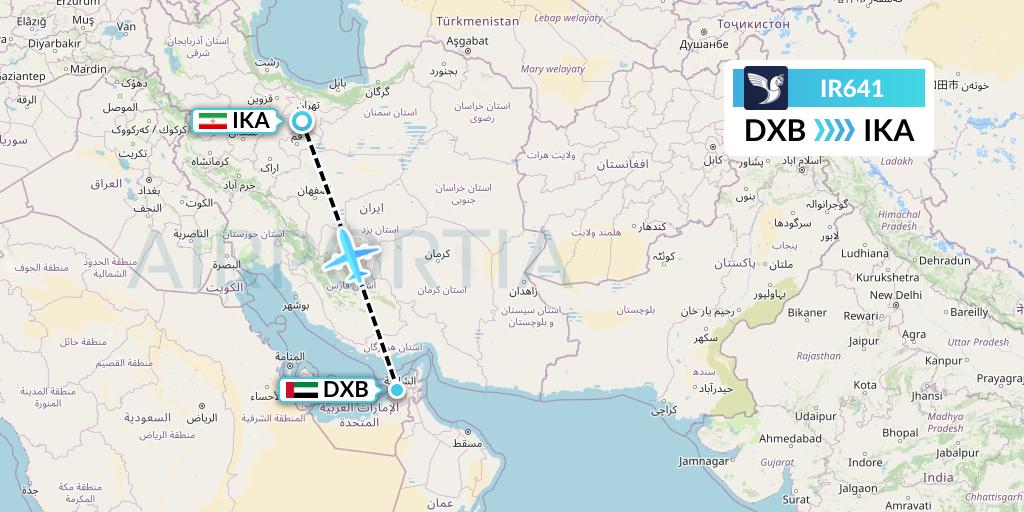 IR641 Flight Status Iran Air: Dubai to Tehran (IRA641)