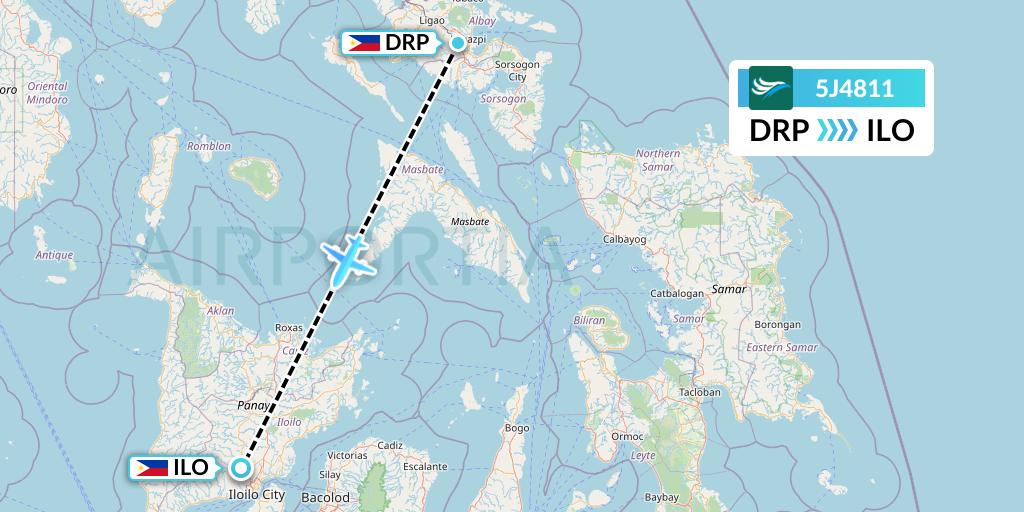 5J4811 Flight Status CEBU Pacific Air: Legazpi to Iloilo (CEB4811)