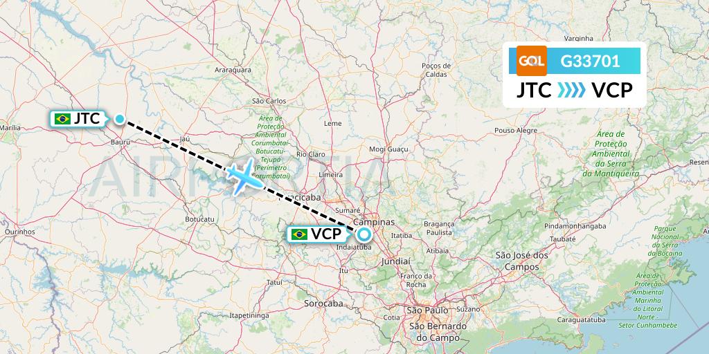 G33701 Flight Status GOL Transportes Aeros: Bauru to Campinas (GLO3701)