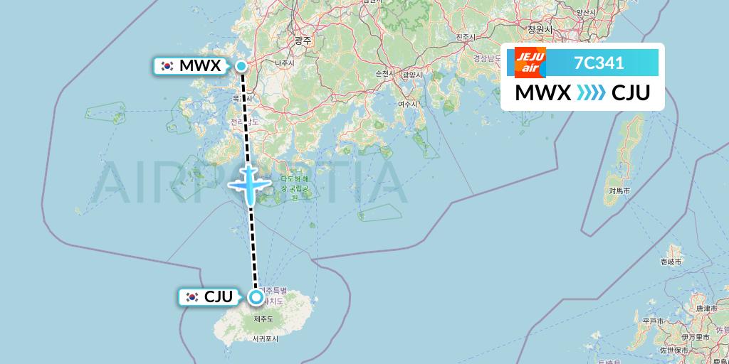 7C341 Flight Status Jeju Air: Muan to Jeju (JJA341)
