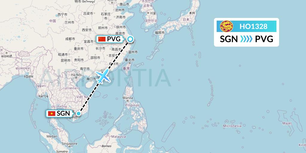HO1328 Flight Status Juneyao Airlines: Ho Chi Minh City to Shanghai ...