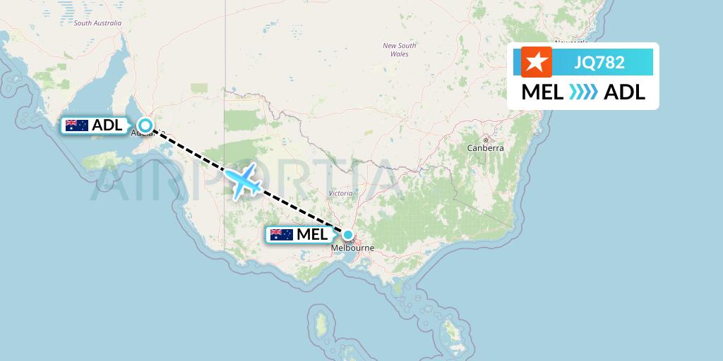 JQ782 Flight Status Jetstar Airways: Melbourne to Adelaide (JST782)