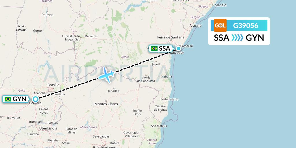 G39056 Flight Status GOL Transportes Aeros: Salvador to Goiania (GLO9056)