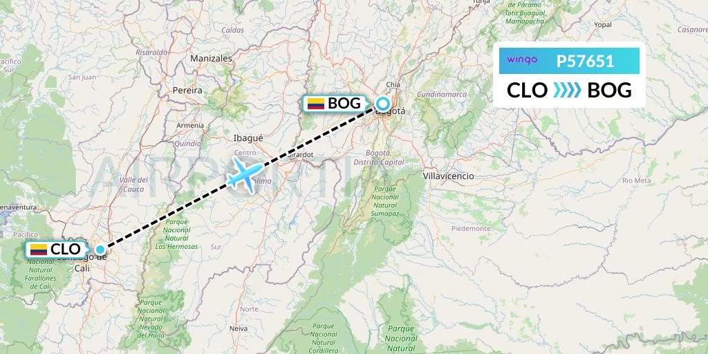 P57651 Flight Status Copa Airlines Colombia: Cali to Bogota (RPB7651)
