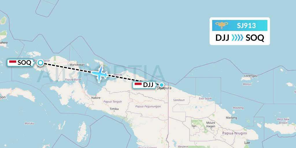 SJ913 Flight Status Sriwijaya Air: Jayapura to Sorong (SJY913)