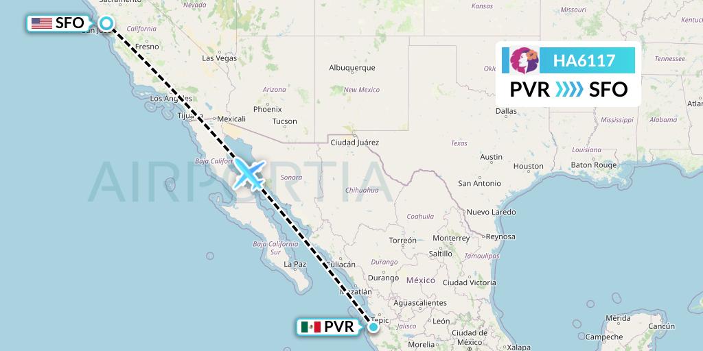 HA6117 Flight Status Hawaiian Airlines: Puerto Vallarta to San ...