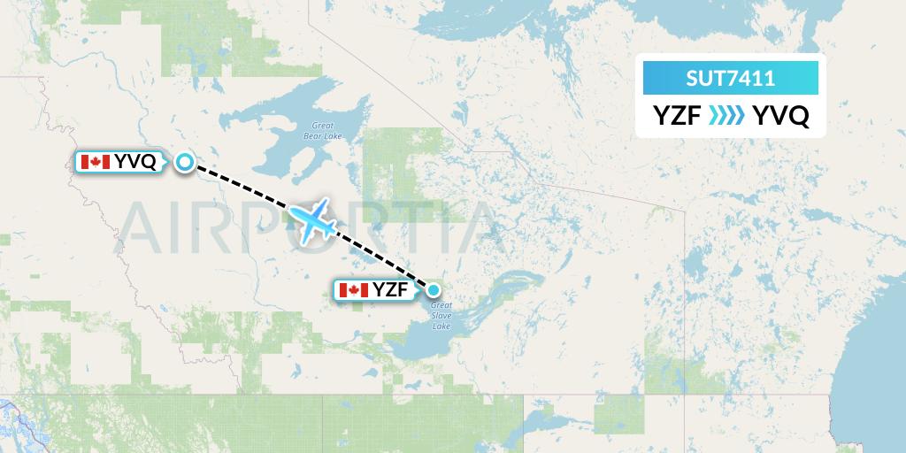 SUT7411 Flight Status Summit Air Ltd.: Yellowknife to Norman Wells
