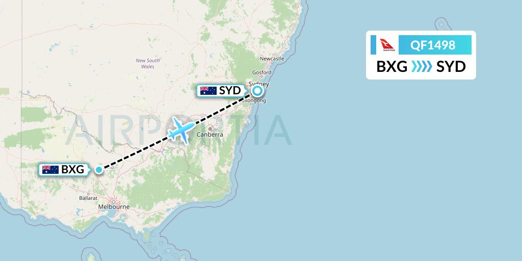 QF1498 Flight Status Qantas: Bendigo to Sydney (QFA1498)