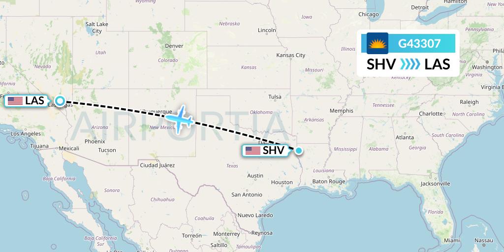 G43307 Flight Status Allegiant Air: Shreveport to Las Vegas (AAY3307)
