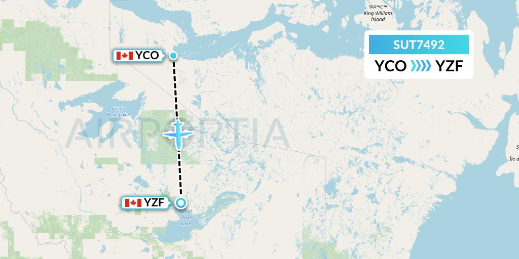 SUT7492 Flight Status Summit Air Ltd.: Kugluktuk to Yellowknife