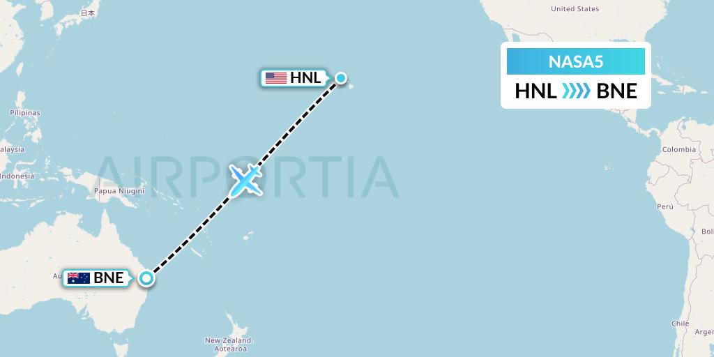 NASA5 Flight Status Nasair: Honolulu to Brisbane (UEA5)
