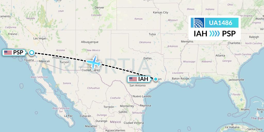 UA1486 Flight Status United Airlines: Houston to Palm Springs (UAL1486)