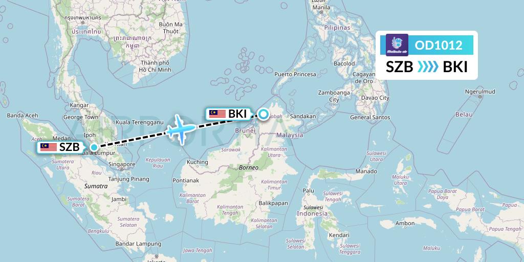 OD1012 Flight Status Batik Air Malaysia: Kuala Lumpur to Kota Kinabalu ...