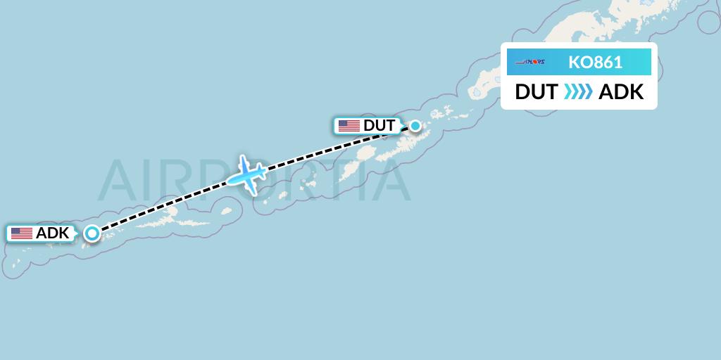 KO861 Flight Status Komiaviatrans: Unalaska to Adak Island (KMA861)