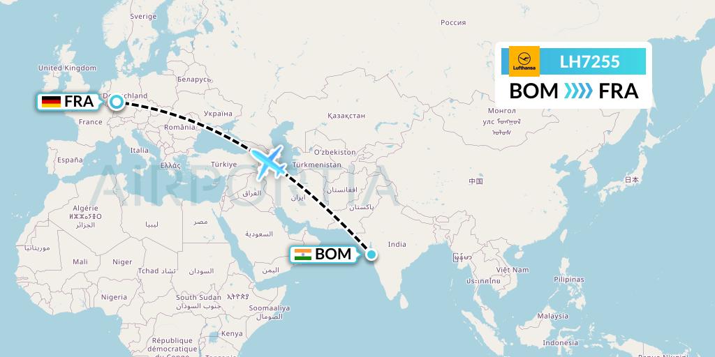 LH7255 Flight Status Lufthansa: Mumbai to Frankfurt (DLH7255)