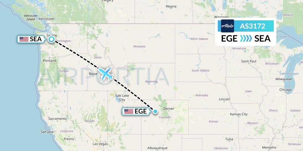AS3172 Flight Status Alaska Airlines: Eagle to Seattle (ASA3172)