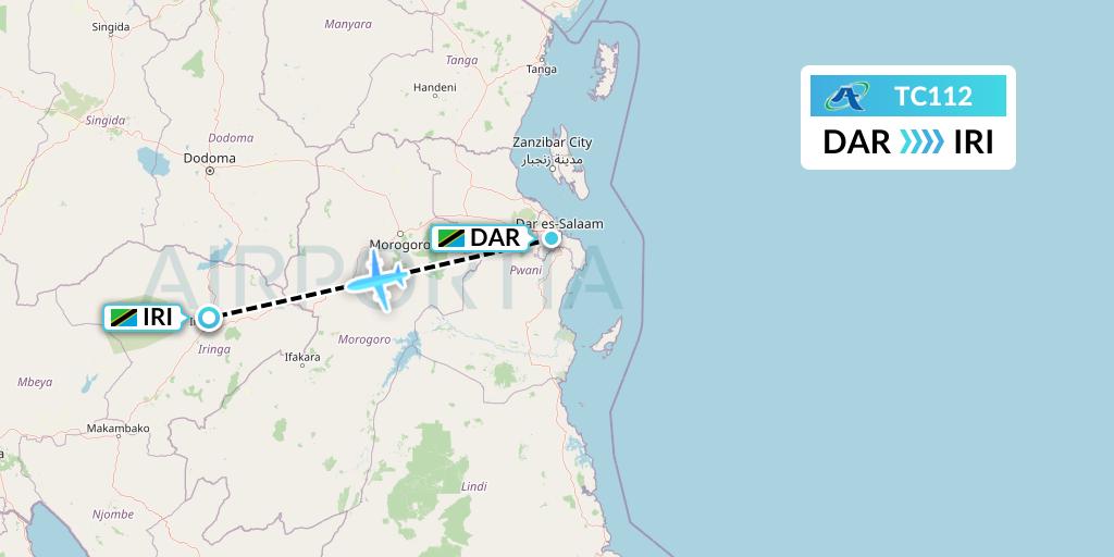 TC112 Flight Status Air Tanzania: Dar-es-Salaam to Nduli (ATC112)