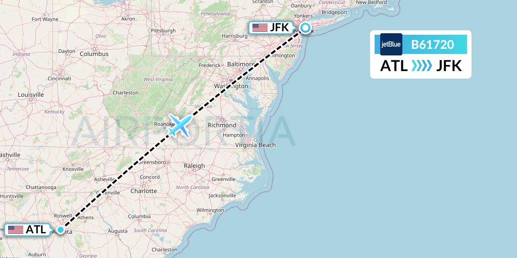 B61720 Flight Status JetBlue Airways: Atlanta to New York (JBU1720)