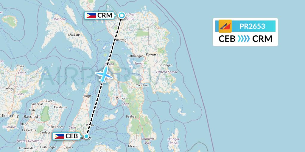 PR2653 Flight Status Philippine Airlines: Cebu to Catarman (PAL2653)