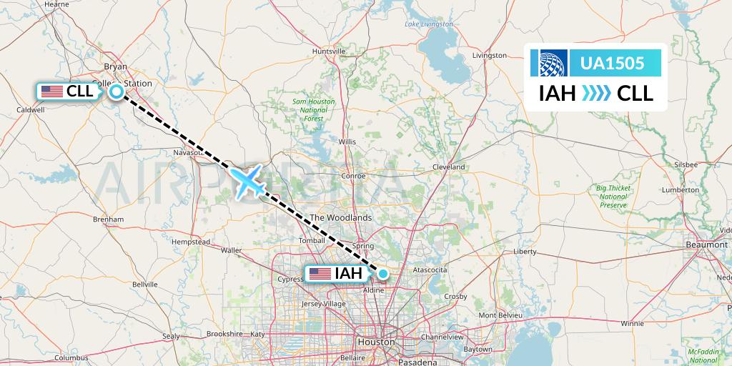 UA1505 Flight Status United Airlines: Houston to College Station (UAL1505)