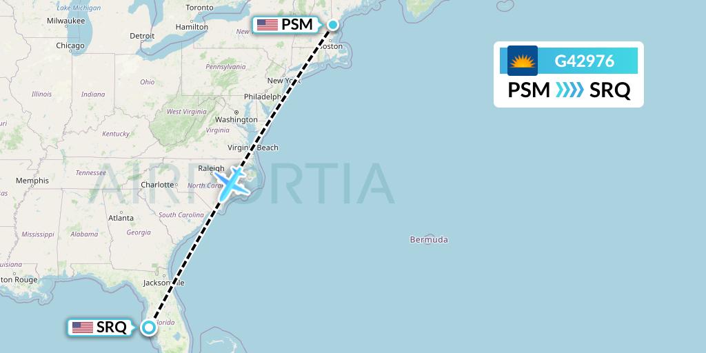 G42976 Flight Status Allegiant Air: Portsmouth to Sarasota (AAY2976)