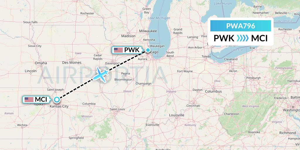 PWA796 Flight Status Priester Aviation: Chicago to Kansas City