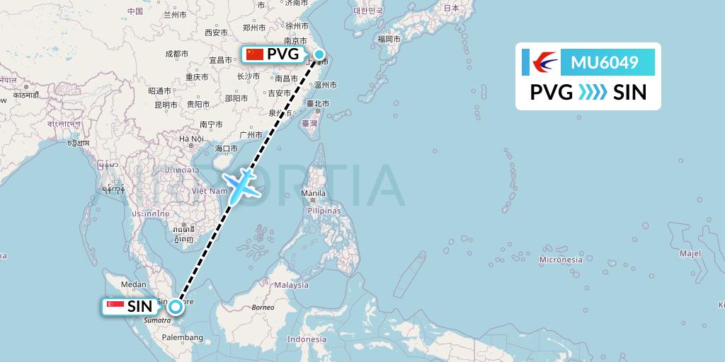 MU6049 Flight Status China Eastern Airlines: Shanghai to Singapore ...