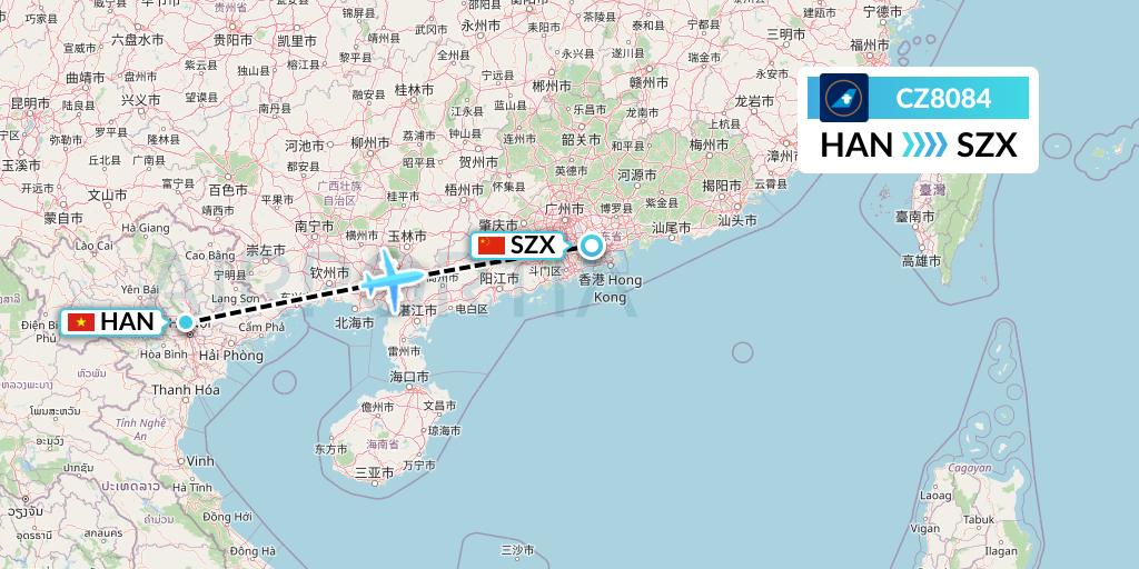 CZ8084 Flight Status China Southern Airlines: Hanoi to Shenzhen (CSN8084)