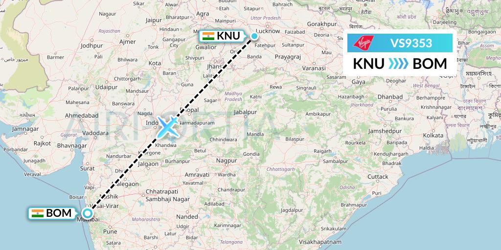 VS9353 Flight Status Virgin Atlantic Airways: India to Mumbai (VIR9353)