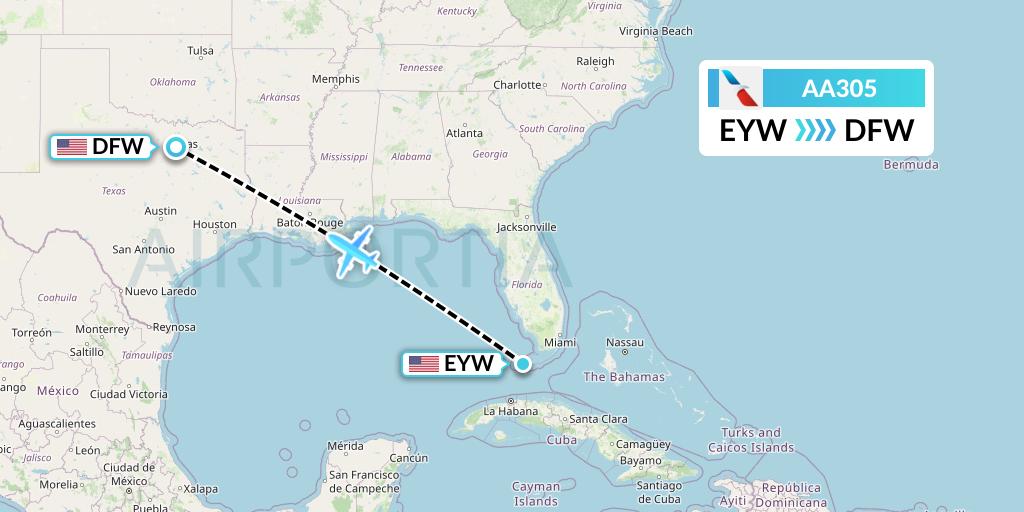 AA305 Flight Status American Airlines: Key West to Dallas (AAL305)