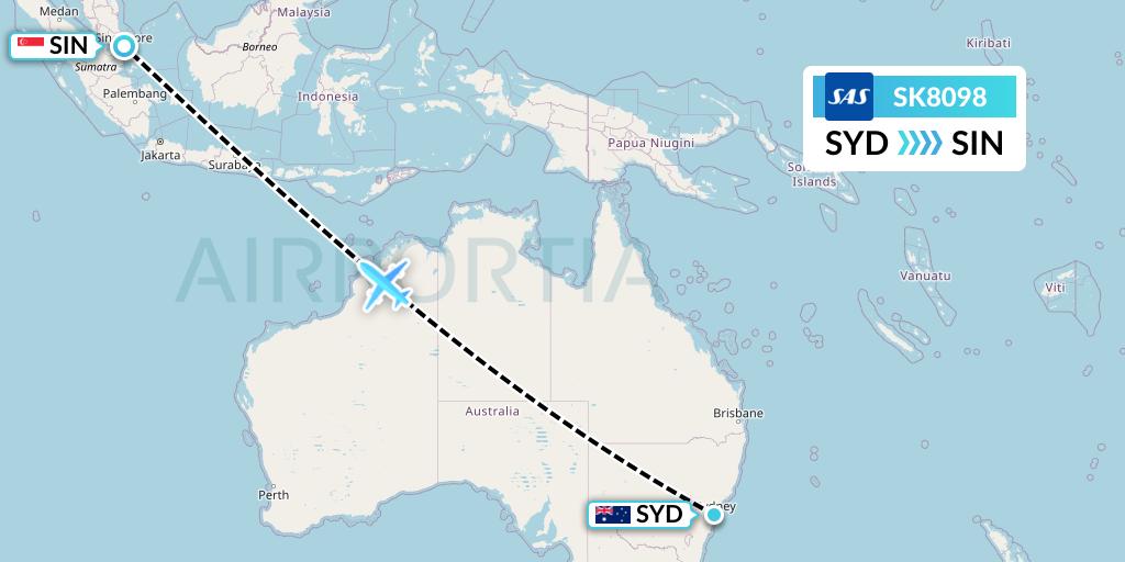 SK8098 Flight Status SAS: Sydney to Singapore (SAS8098)