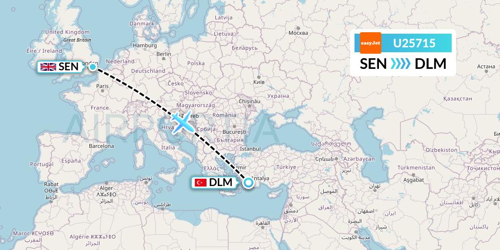 U25715 Flight Status EasyJet: Southend to Dalaman (EZY5715)