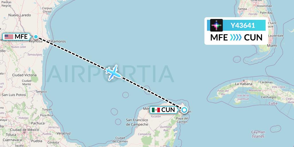 Y43641 Flight Status Volaris: McAllen to Cancun (VOI3641)
