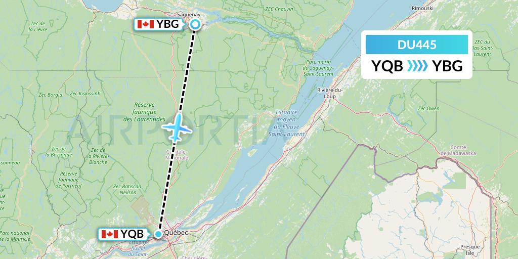 DU445 Flight Status Sky Jet M.g. Inc: Quebec to Saguenay (LSJ445)