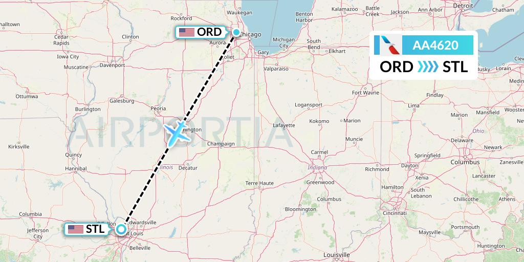 AA4620 Flight Status American Airlines: Chicago to St. Louis (AAL4620)