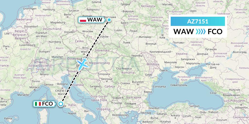 AZ7151 Flight Status ITA Airways: Warsaw to Rome (ITY7151)