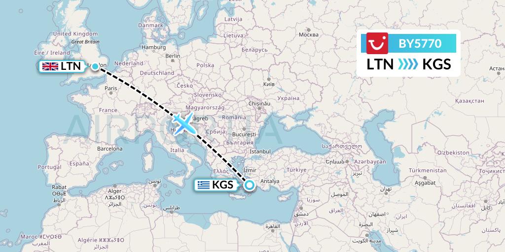 BY5770 Flight Status TUI Airways: London to Kos (TOM5770)