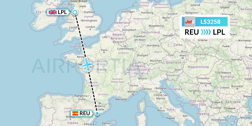 LS3258 Flight Status Jet2: Reus to Liverpool (EXS3258)