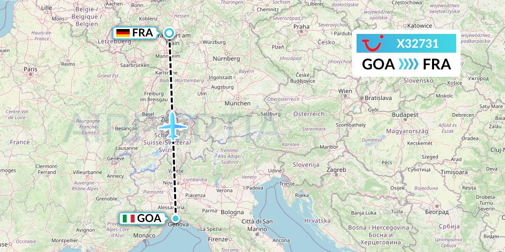 X32731 Flight Status TUI fly Germany: Genoa to Frankfurt (TUI2731)