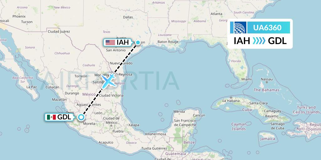 UA6360 Flight Status United Airlines: Houston to Guadalajara (UAL6360)