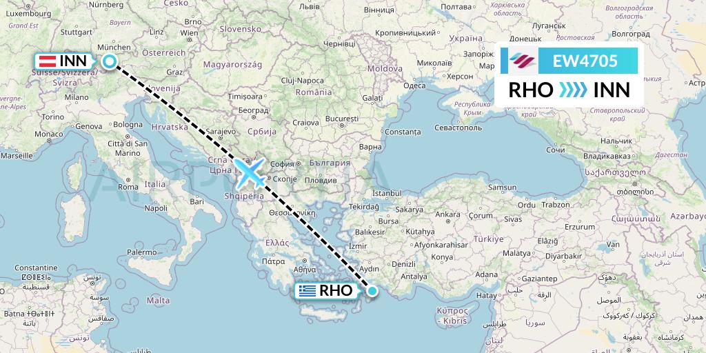 EW4705 Flight Status Eurowings: Rhodes to Innsbruck (EWG4705)