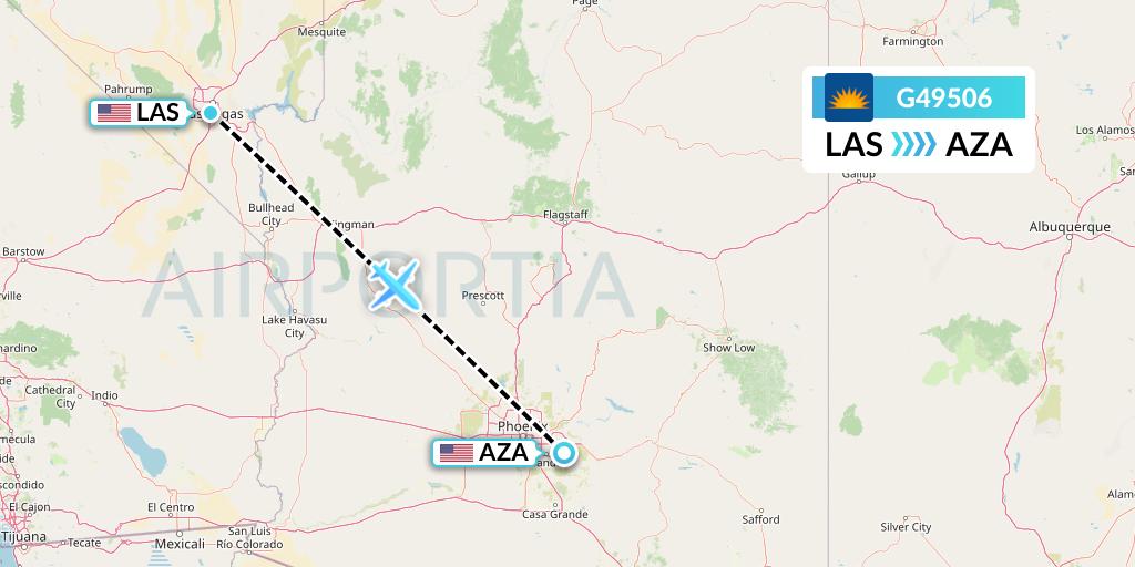 G49506 Flight Status Allegiant Air: Las Vegas to Phoenix (AAY9506)