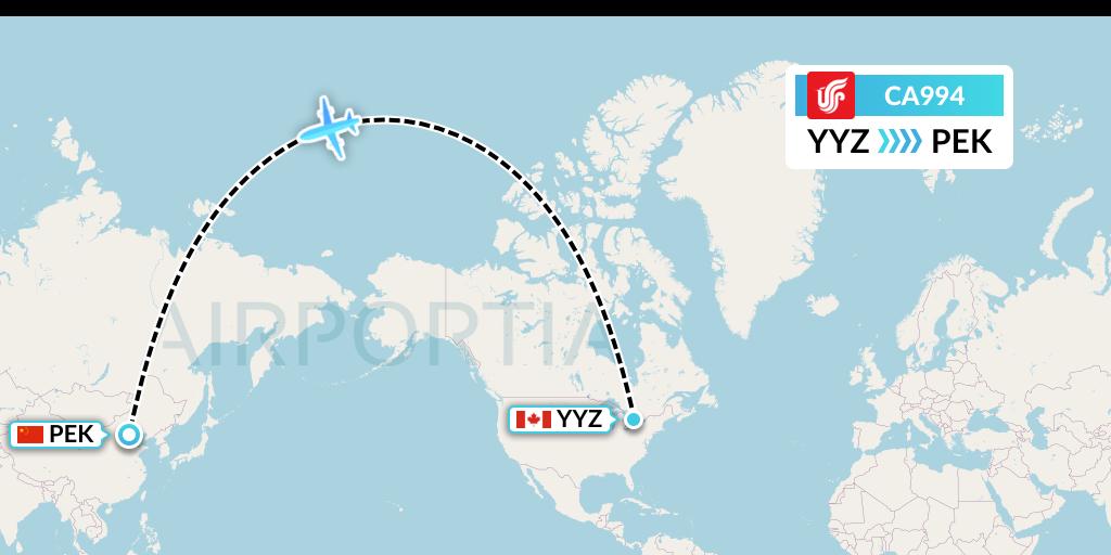 CA994 Flight Status Air China: Toronto to Beijing (CCA994)