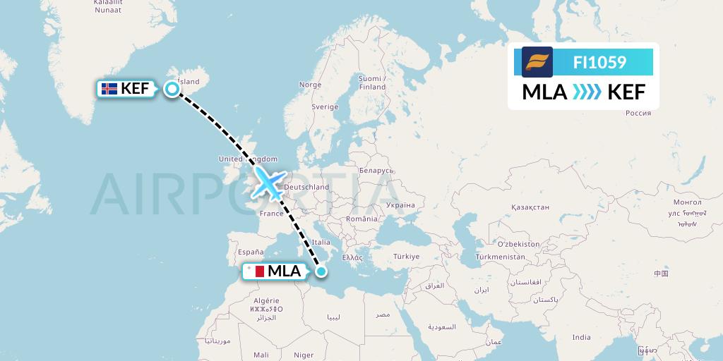 FI1059 Flight Status Icelandair: Malta to Reykjavik (ICE1059)